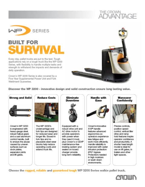 Purchase Crown Crown WP 3000 Series Walkie Pallet Trucks at Maybury ...